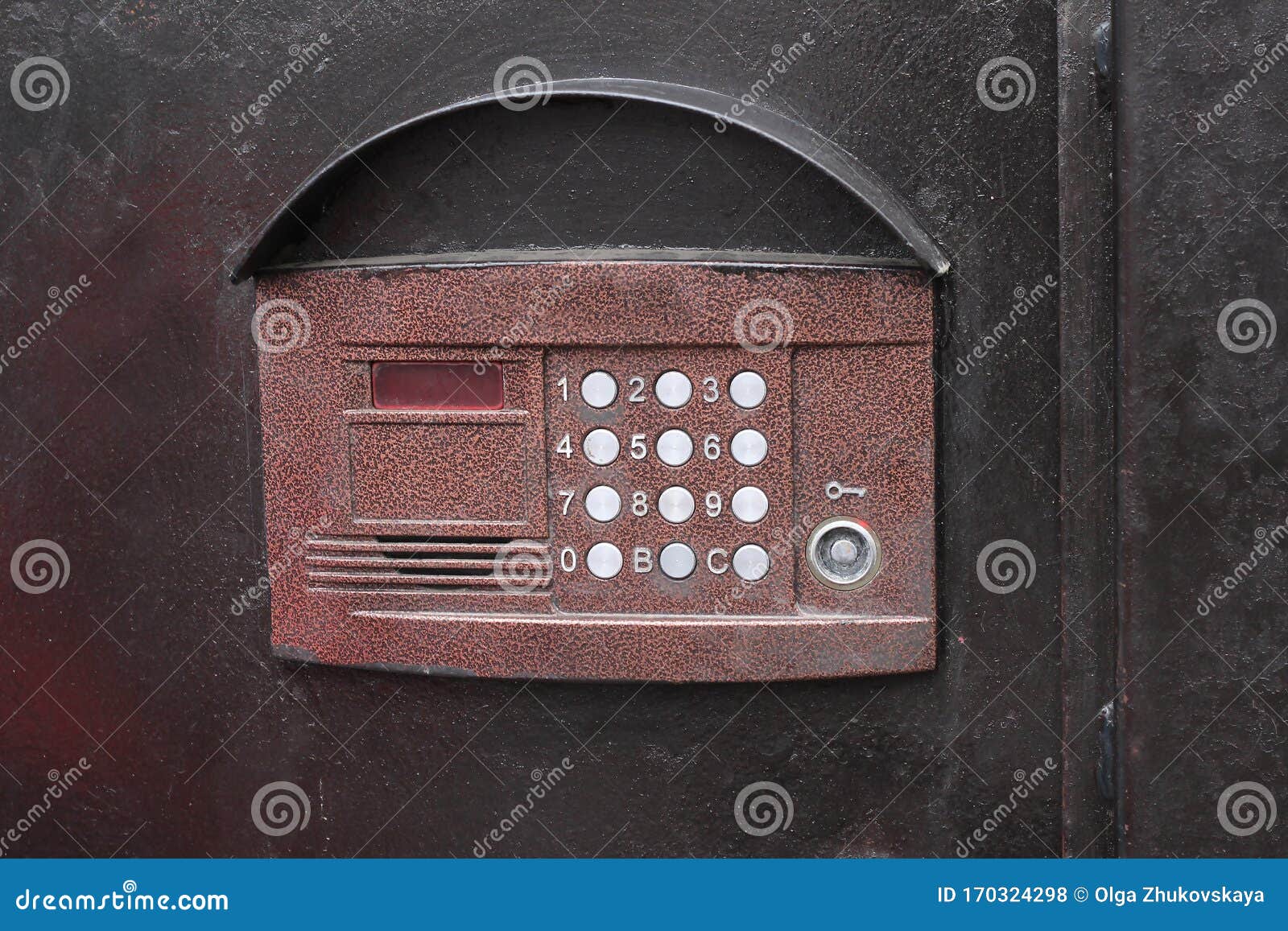 Old Intercom Buttons, Iron Door Stock Photo - Image of buttons, entry ...