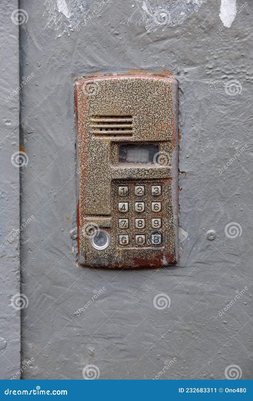 Old Intercom at the Entrance To a Residential Building Stock Image ...