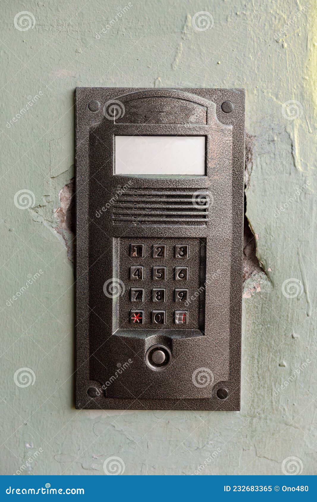 Old Intercom at the Entrance To a Residential Building Stock Image ...