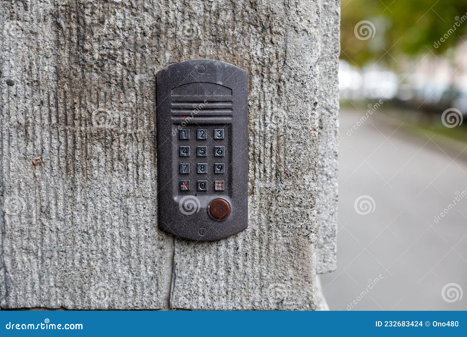 Old Weathered Intercom Button Panel Stock Photography | CartoonDealer ...