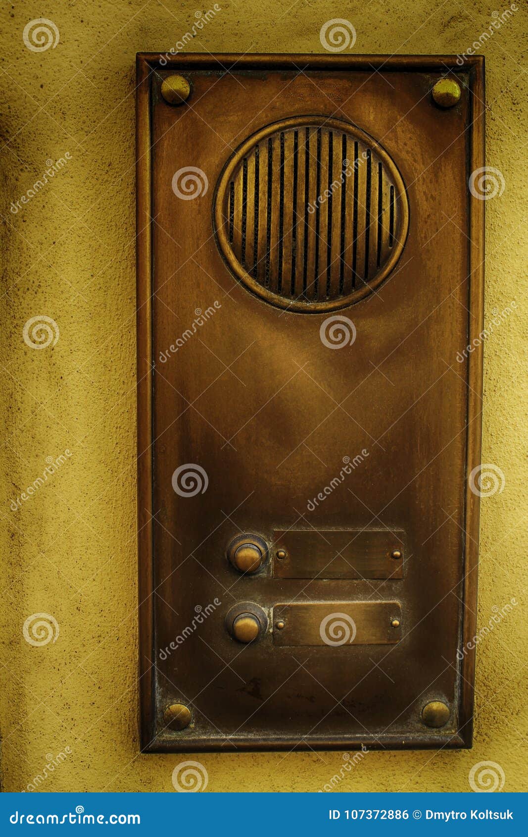 Old Intercom on Home Exterior. Stock Photo - Image of door, europe ...