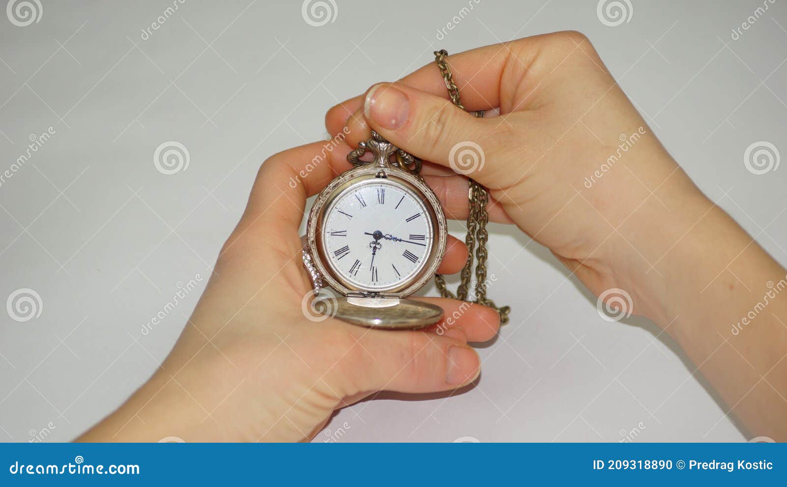 Old Interesting Clock in Hand Women Stock Photo - Image of girl, caught ...