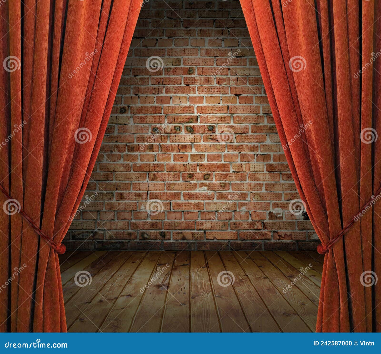 Old interior with curtains stock photo. Image of inside - 242587000