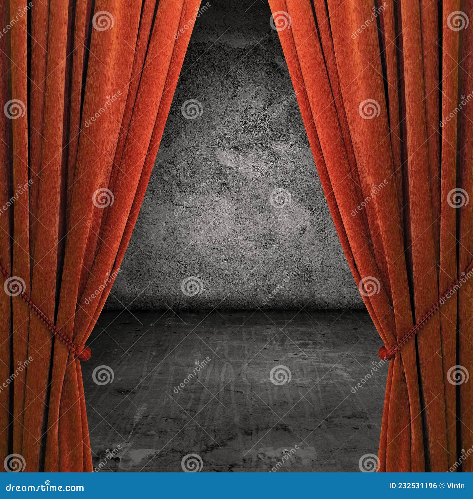 Old interior with curtains stock photo. Image of interior - 232531196