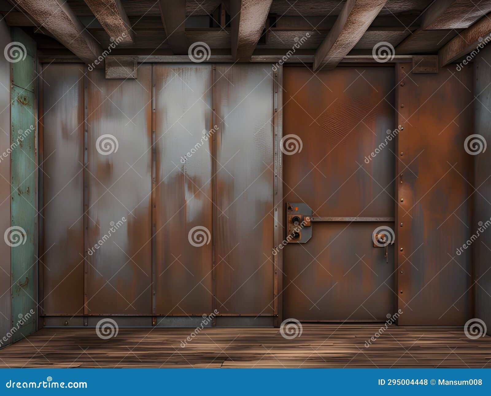 Old Interior Design of a Rusty Room Stock Illustration - Illustration ...