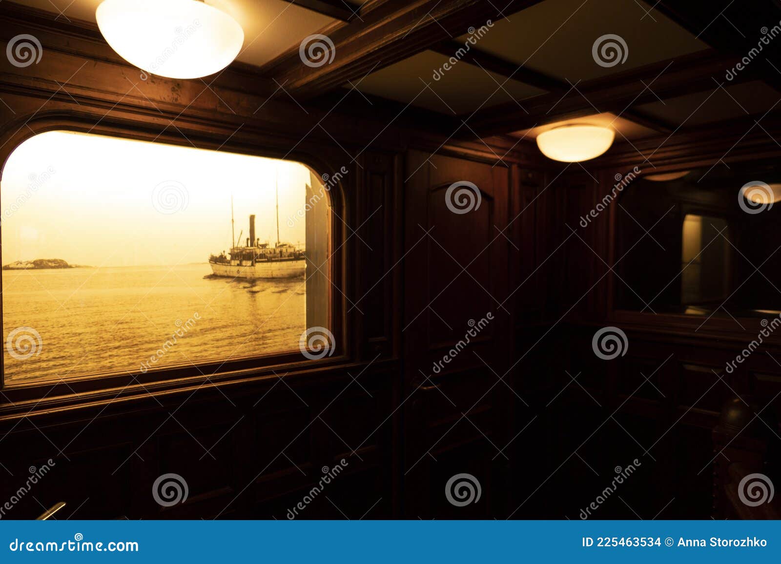 Old interior inside ship stock photo. Image of marine - 225463534