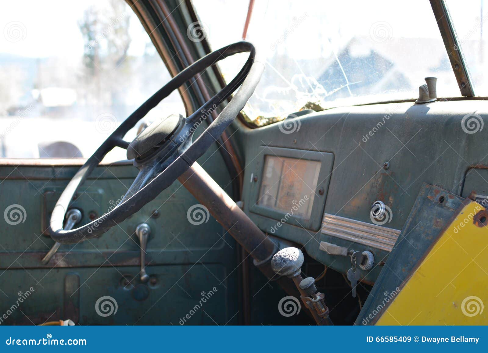 Old International Truck Interior Stock Image - Image of truck, aged ...