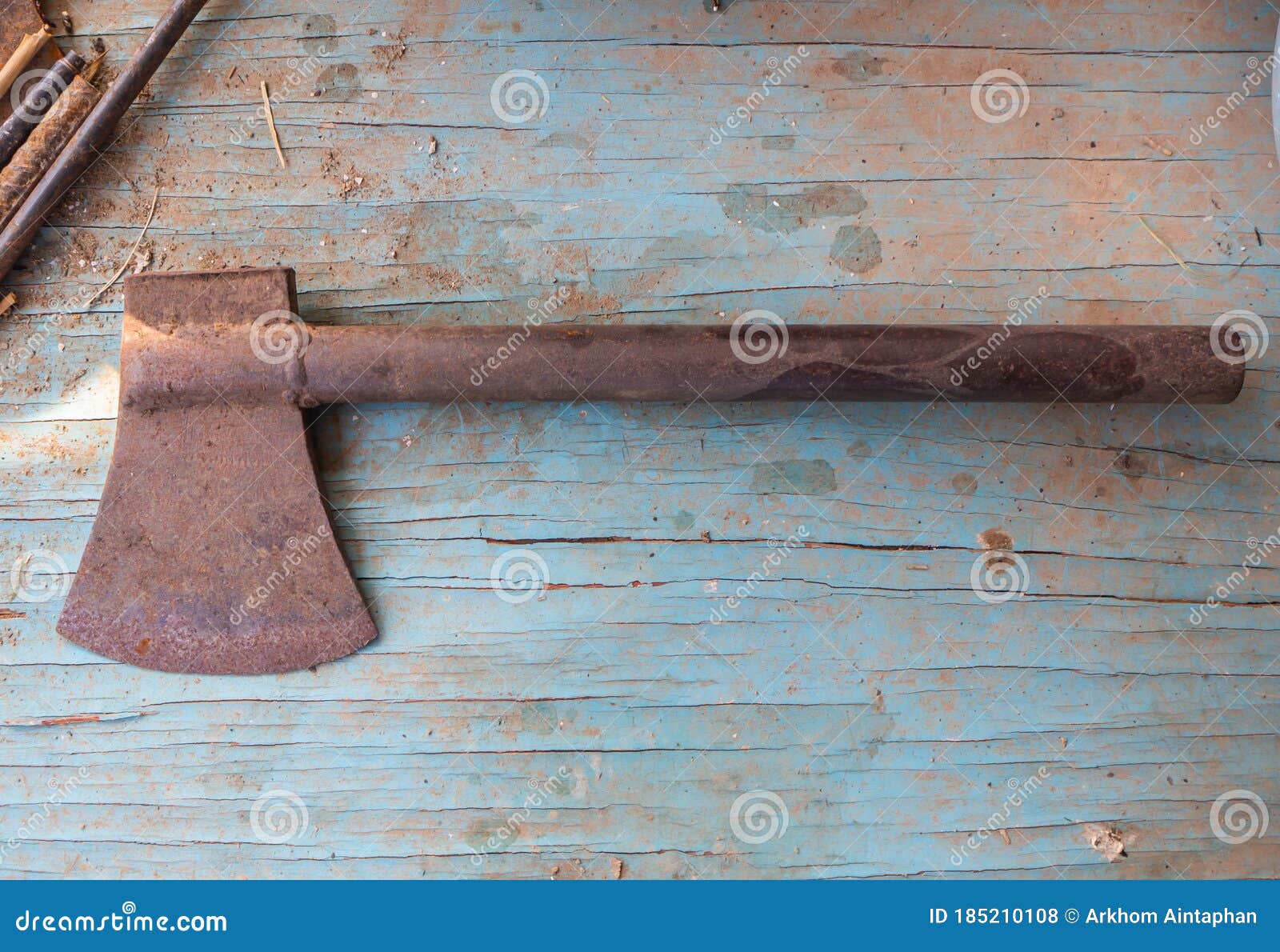 An old iron ax stock photo. Image of background, retro - 185210108