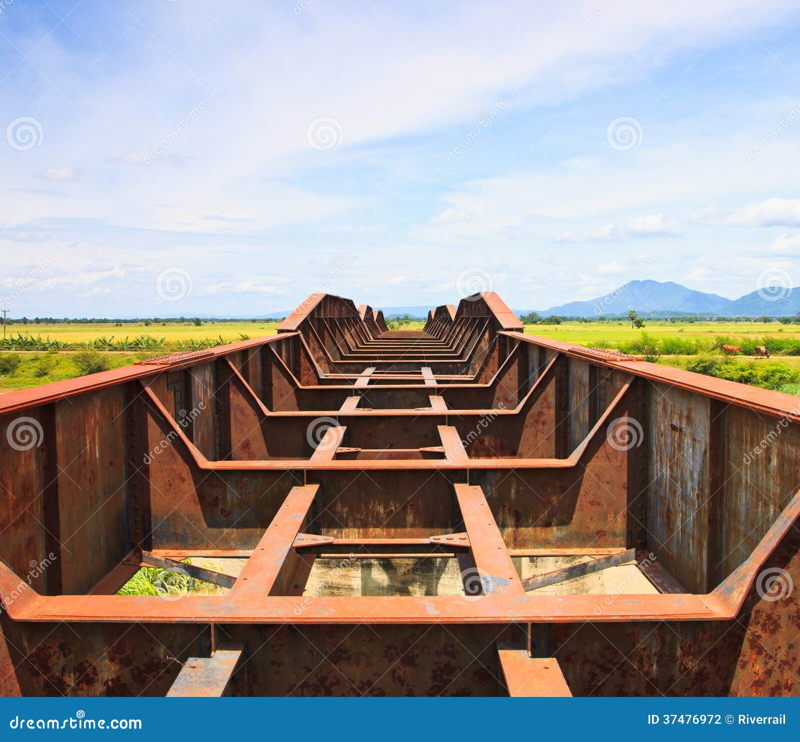 Old iron bridge stock photo. Image of ties, river, rustic - 37476972