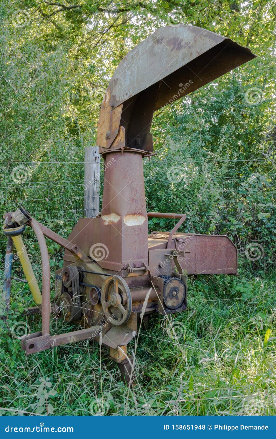 Old iron combine harvester stock photo. Image of farmland - 158651948