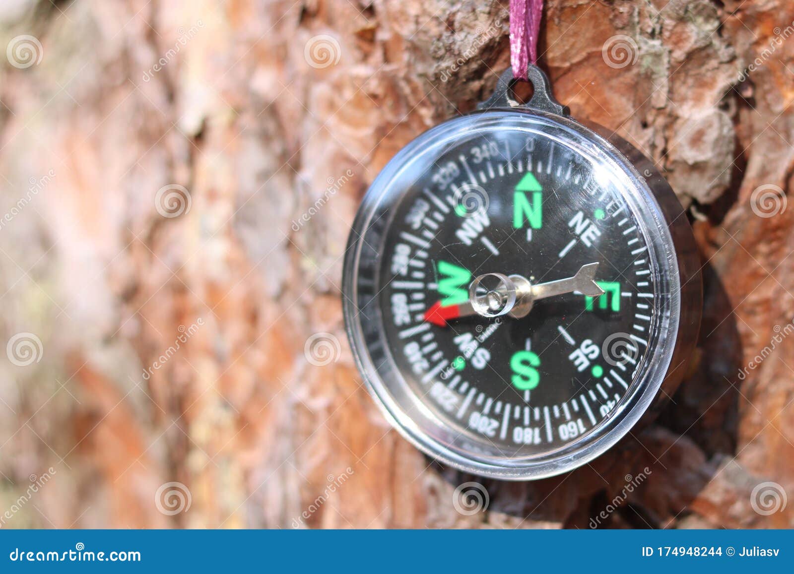 Iron Compass On Brick Wall As Symbol Of Tourism With Compass Stock ...
