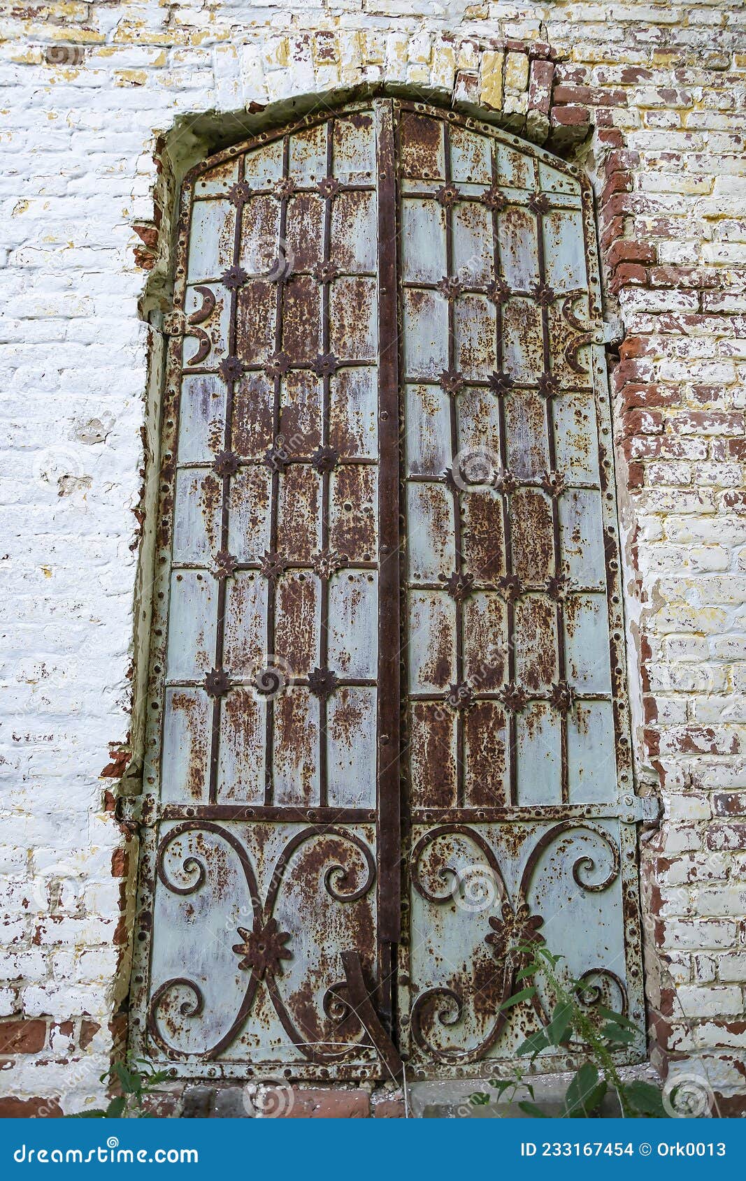 Antique iron door stock photo. Image of ancient, front - 233167454