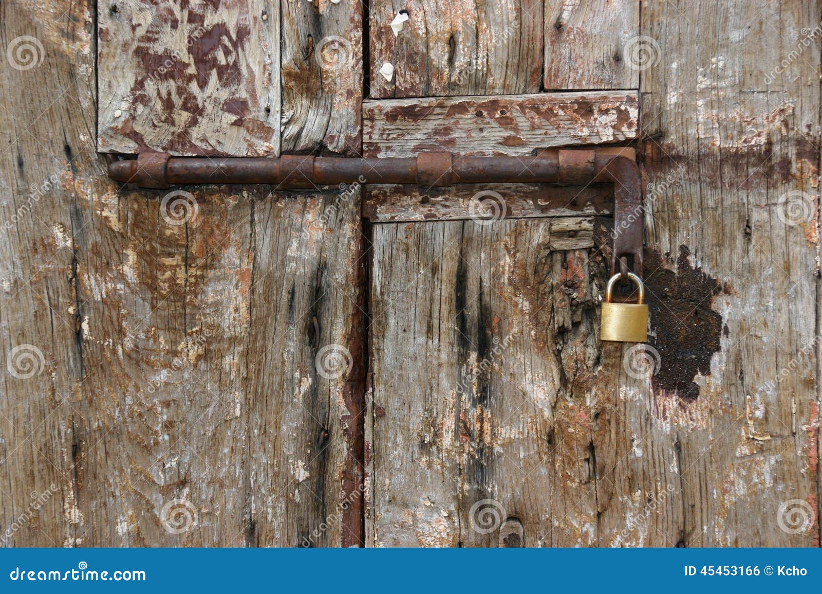 Old door and lock stock photo. Image of vintage, handle - 45453166