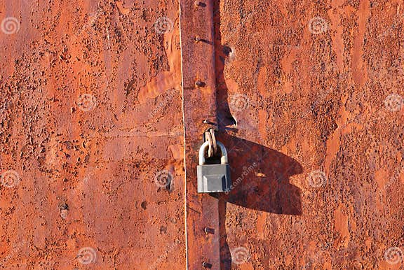 Old Iron Door with Lock Rust Stock Photo - Image of prison, antique ...