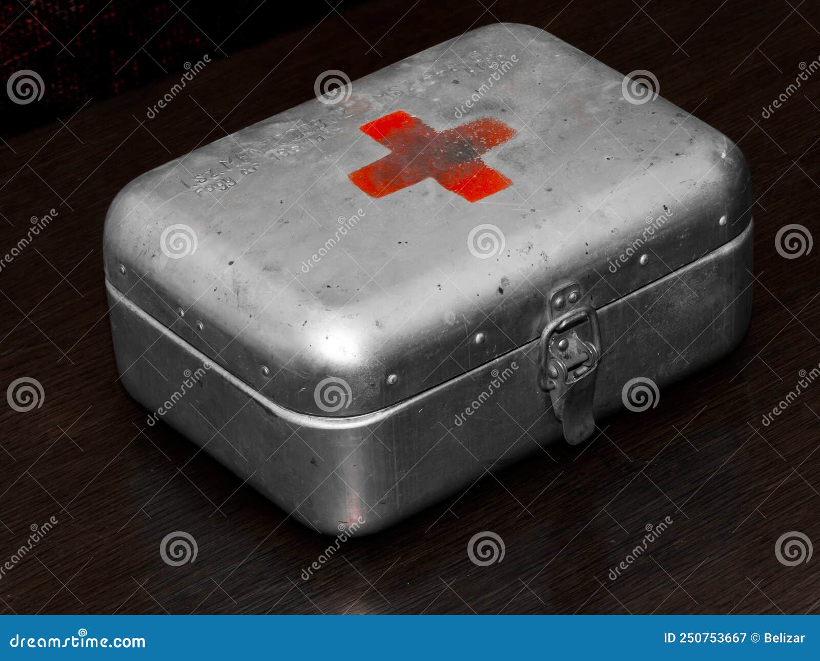 Old Iron First Aid Box with Red Cross Editorial Photography - Image of ...