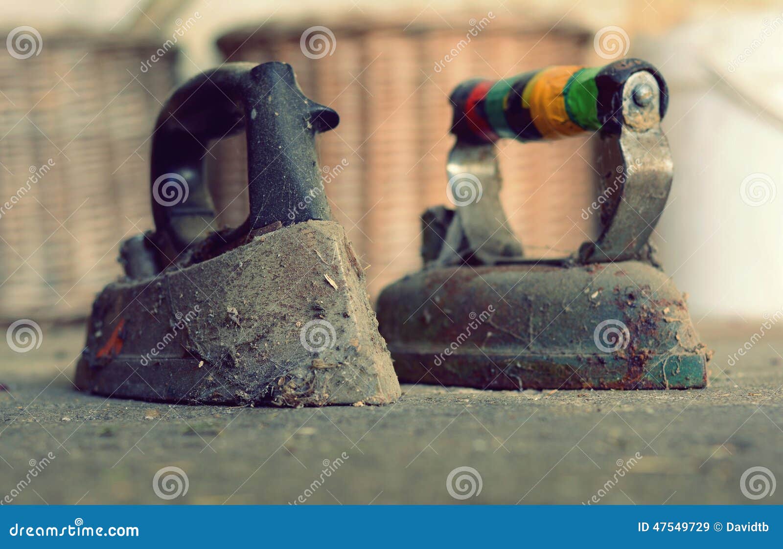 Old Iron for Ironing Clothes Stock Image - Image of decoration, single ...
