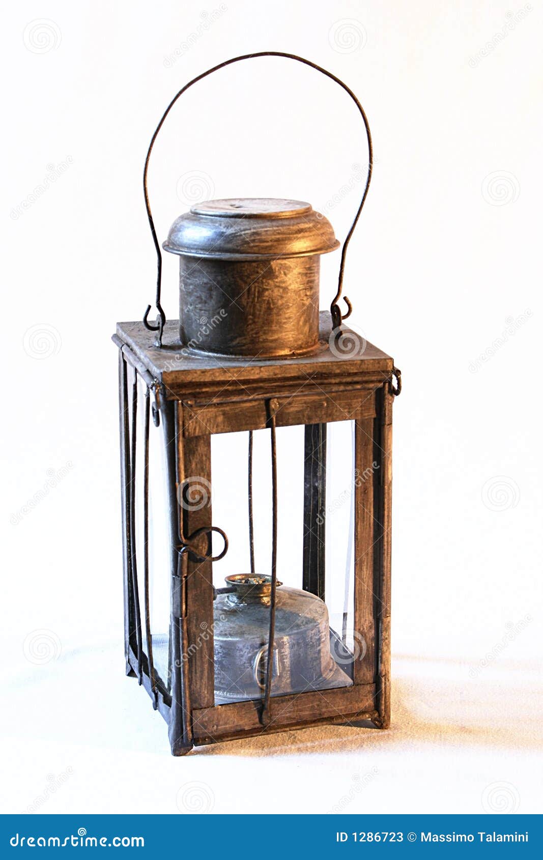 Old iron lamp 2 stock image. Image of battuto, lighting - 1286723
