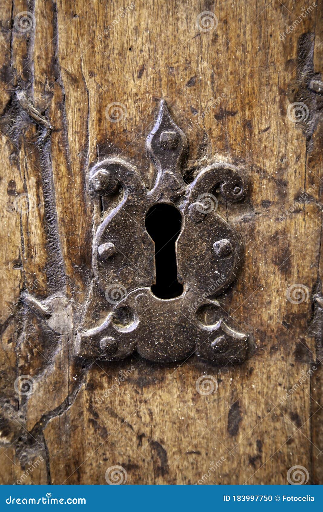 Old iron lock stock photo. Image of steel, rust, protection - 183997750