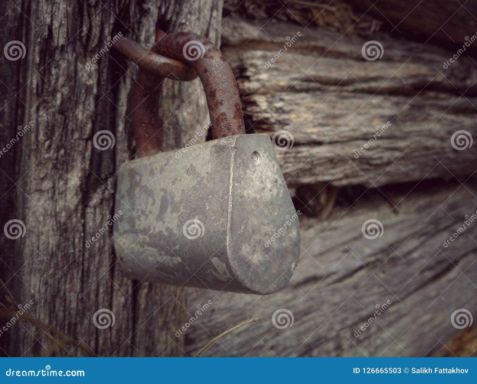 Old iron lock stock image. Image of metal, grey, iron - 126665503