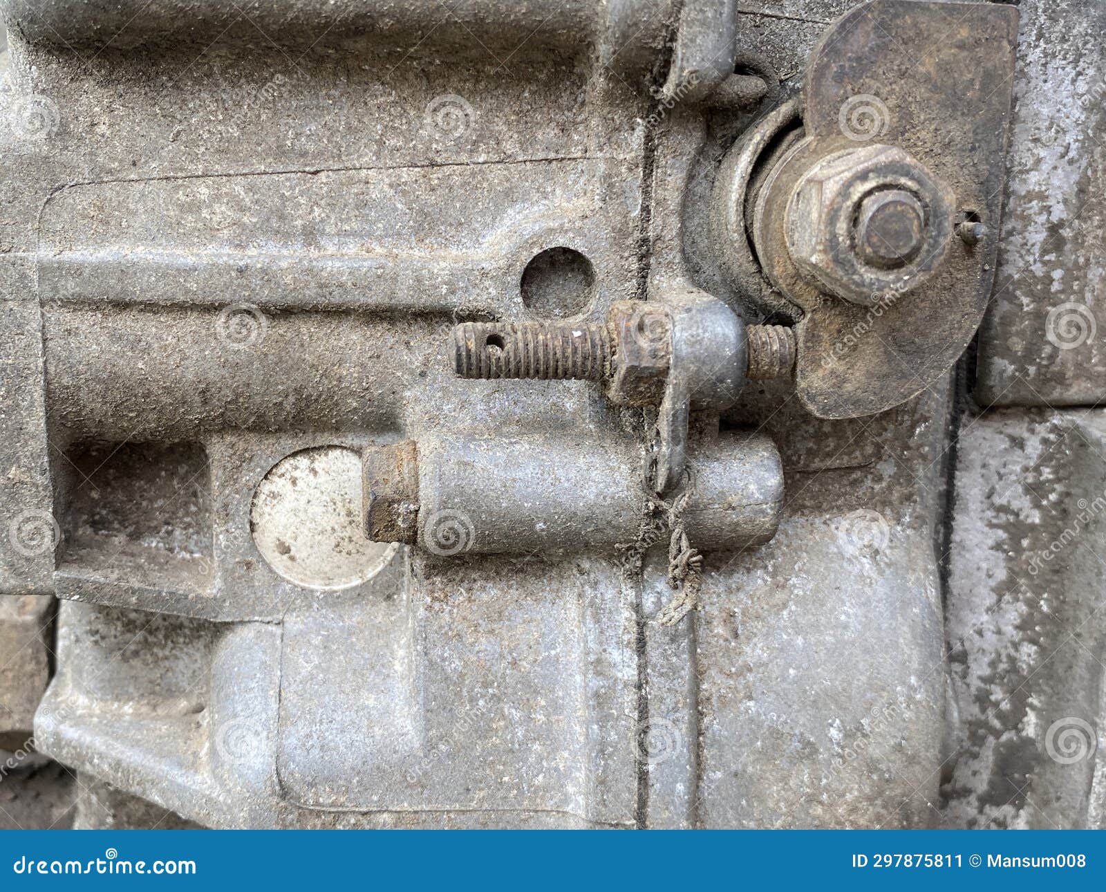 Old Iron Machine with Rusty Chain Stock Image - Image of antique ...