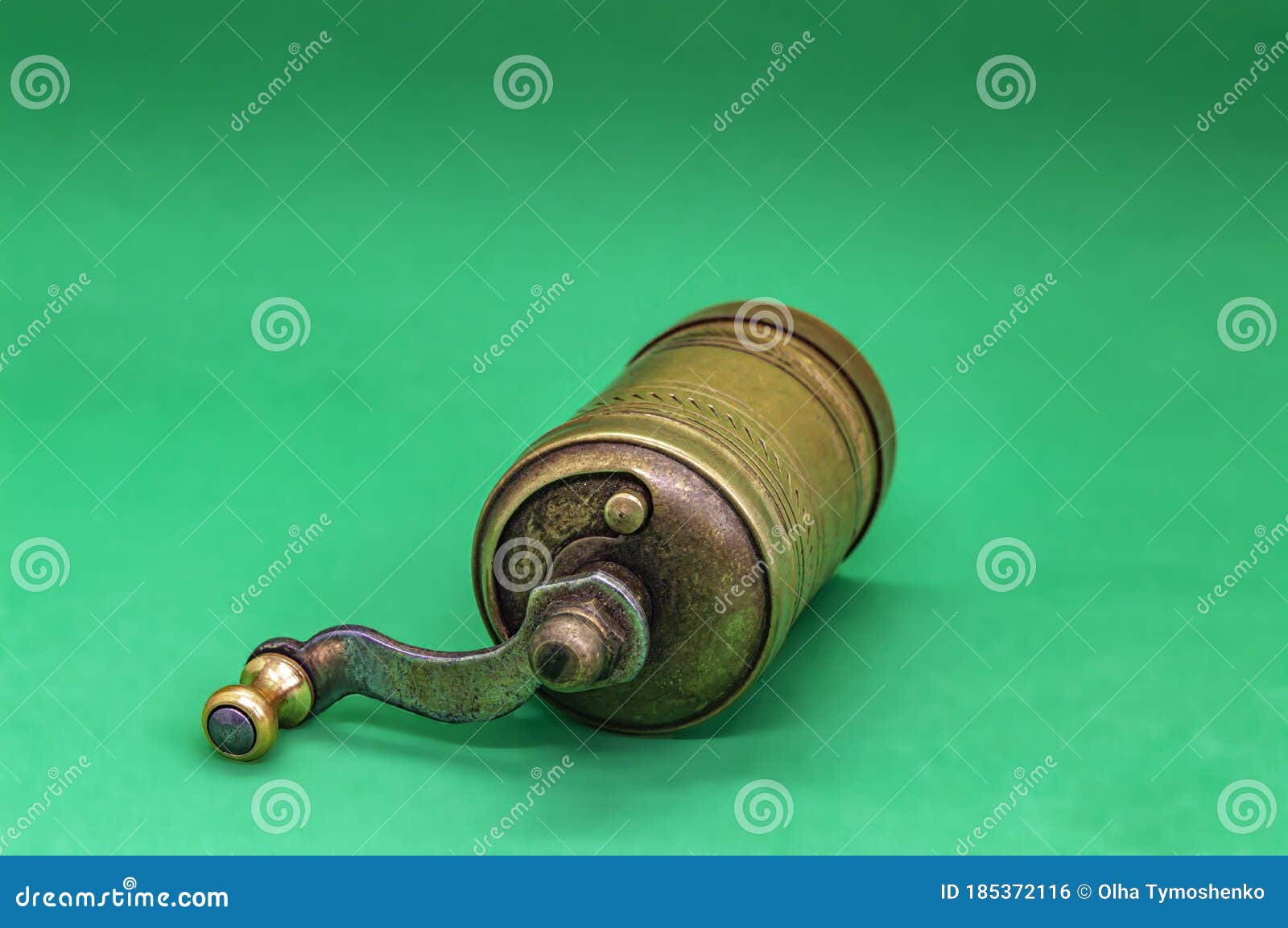 Old Iron Mill for Spices Isolate Close Up Stock Photo - Image of pepper ...