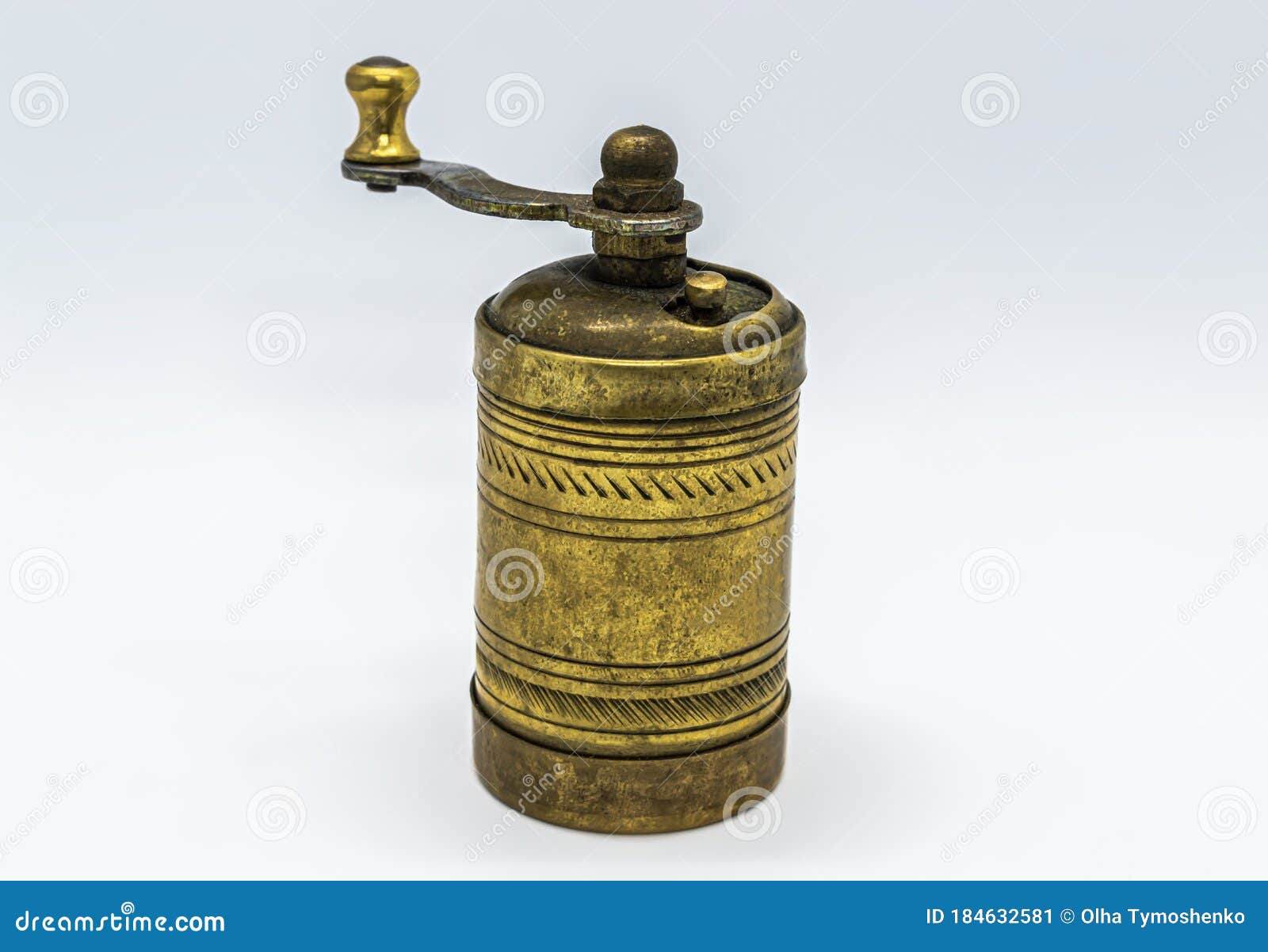 Old Iron Mill for Spices Isolate Close Up Stock Image - Image of ...