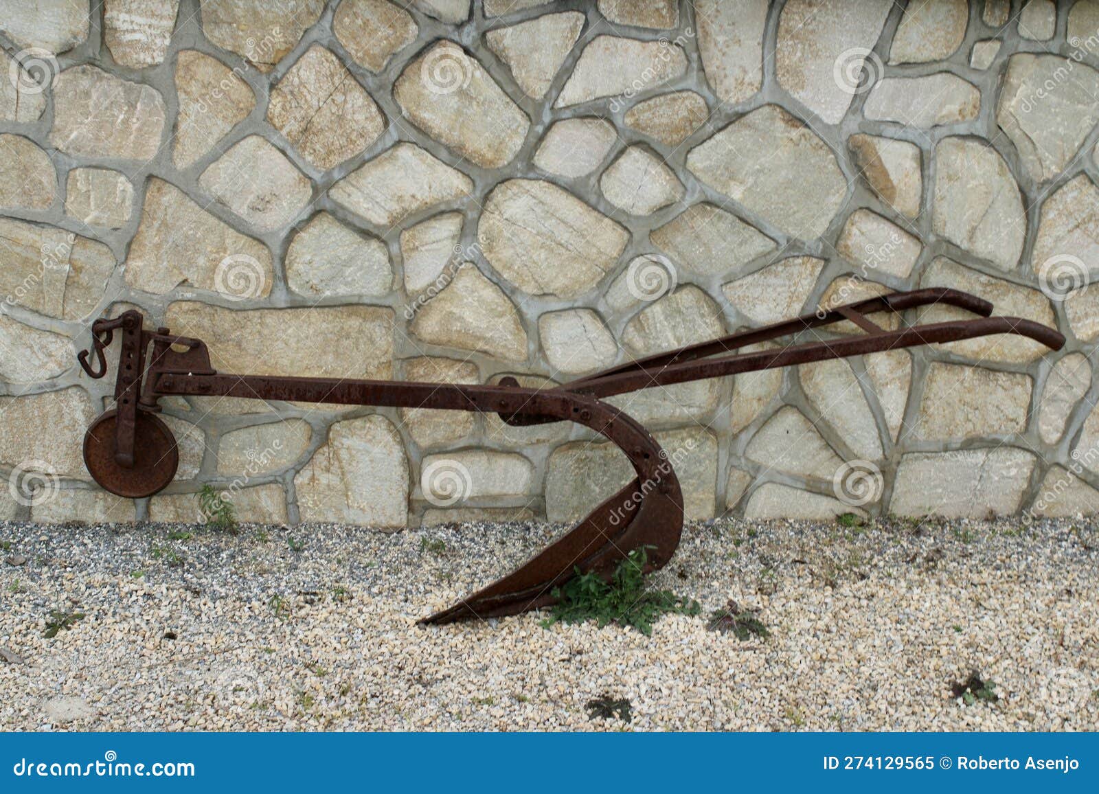 Old Iron Plow, Used To Till the Land Stock Image - Image of land ...