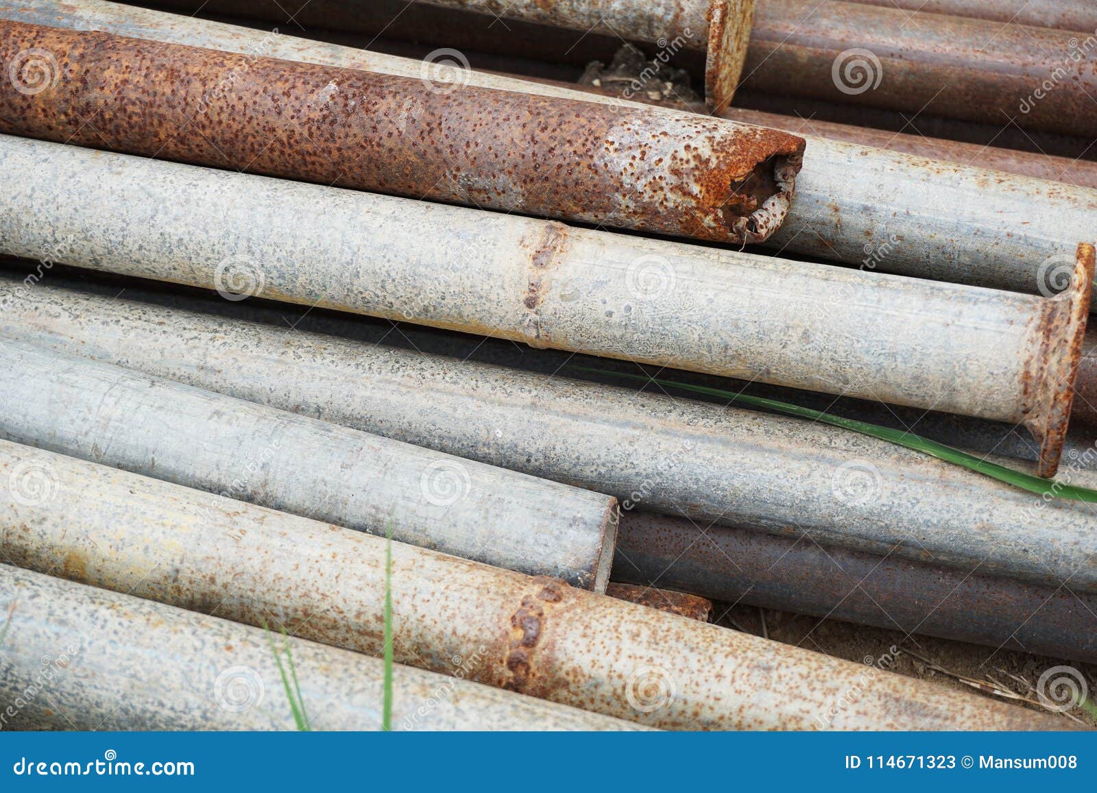 Old Iron Post on the Ground Stock Image - Image of close, dirty: 114671323