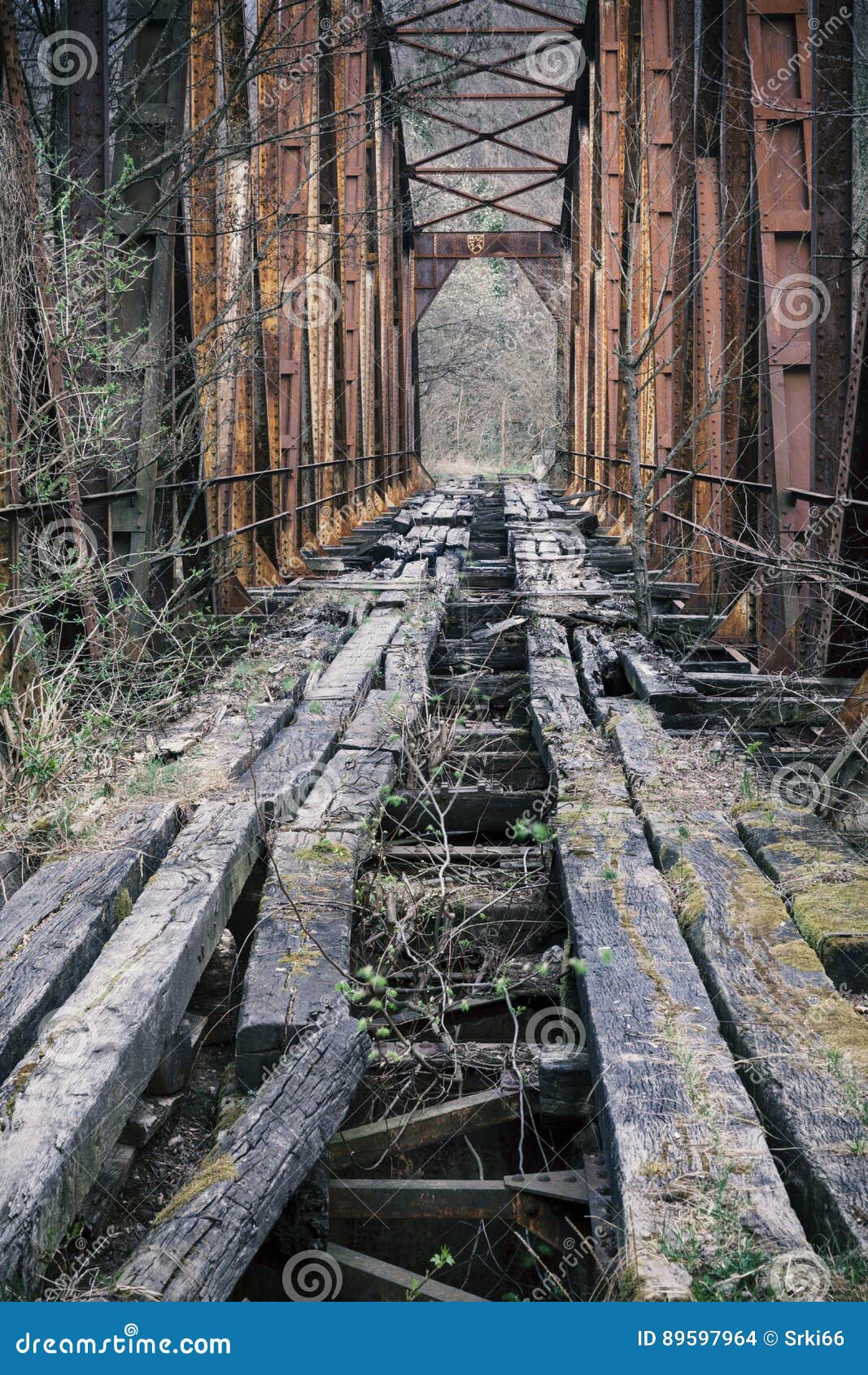 Old iron railway bridge stock photo. Image of rusty, railway - 89597964