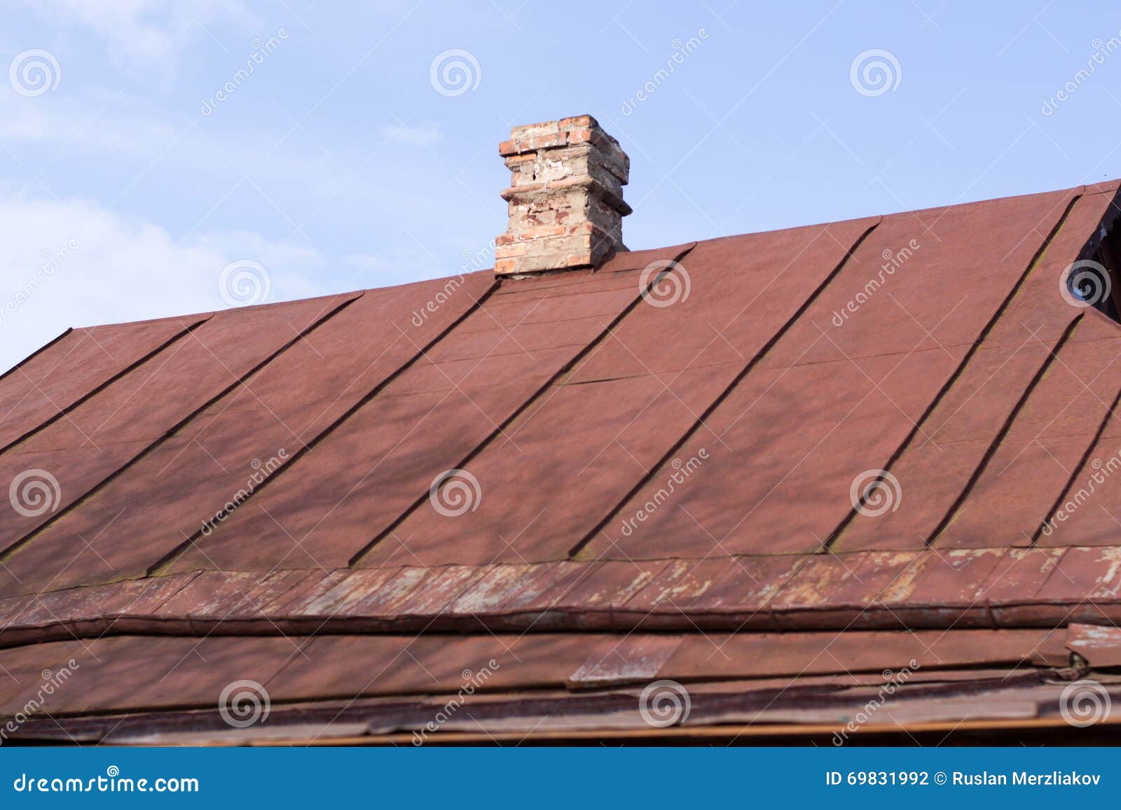 Old iron roof stock photo. Image of steel, house, metal - 69831992