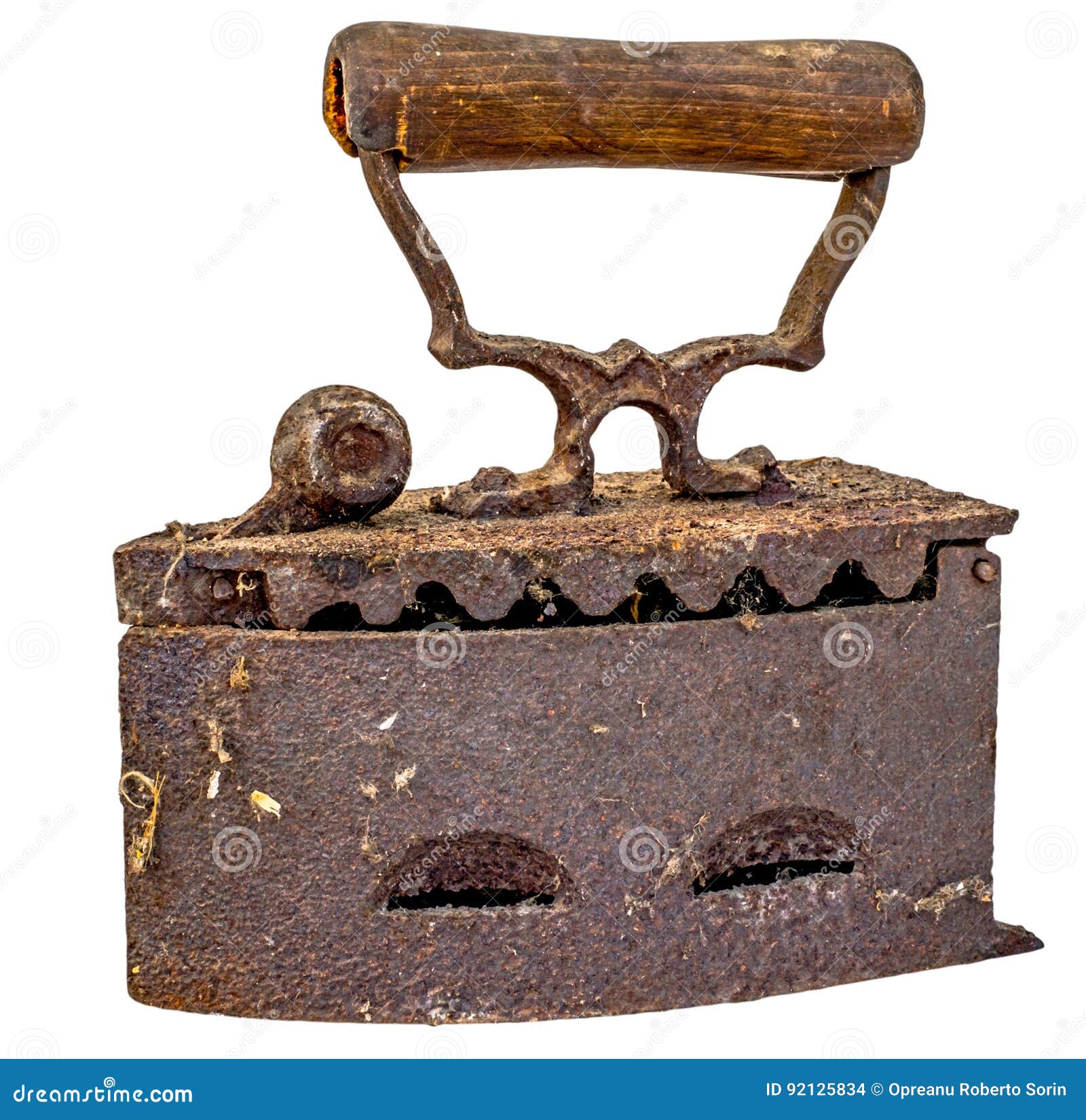 Old Iron Rust Covered with Dust and Cobwebs Isolated Stock Photo ...