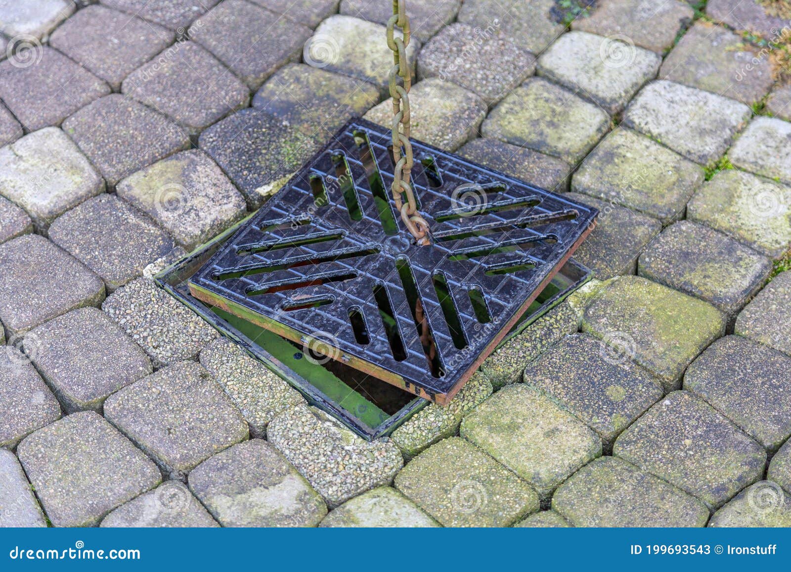 Rusty Cast Iron Sewer Manhole Stock Image - Image of dirty, outdoor ...