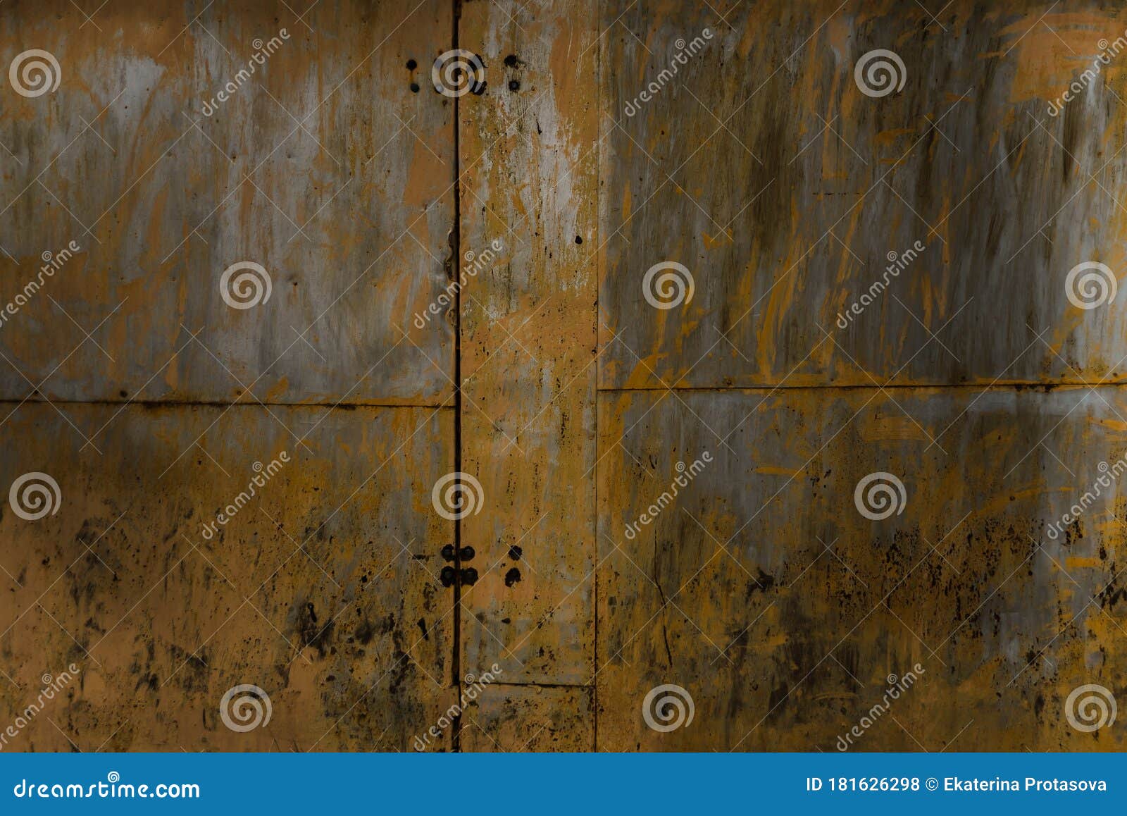 Old Iron Sheets with Colored Paint and Rust Stock Photo - Image of ...