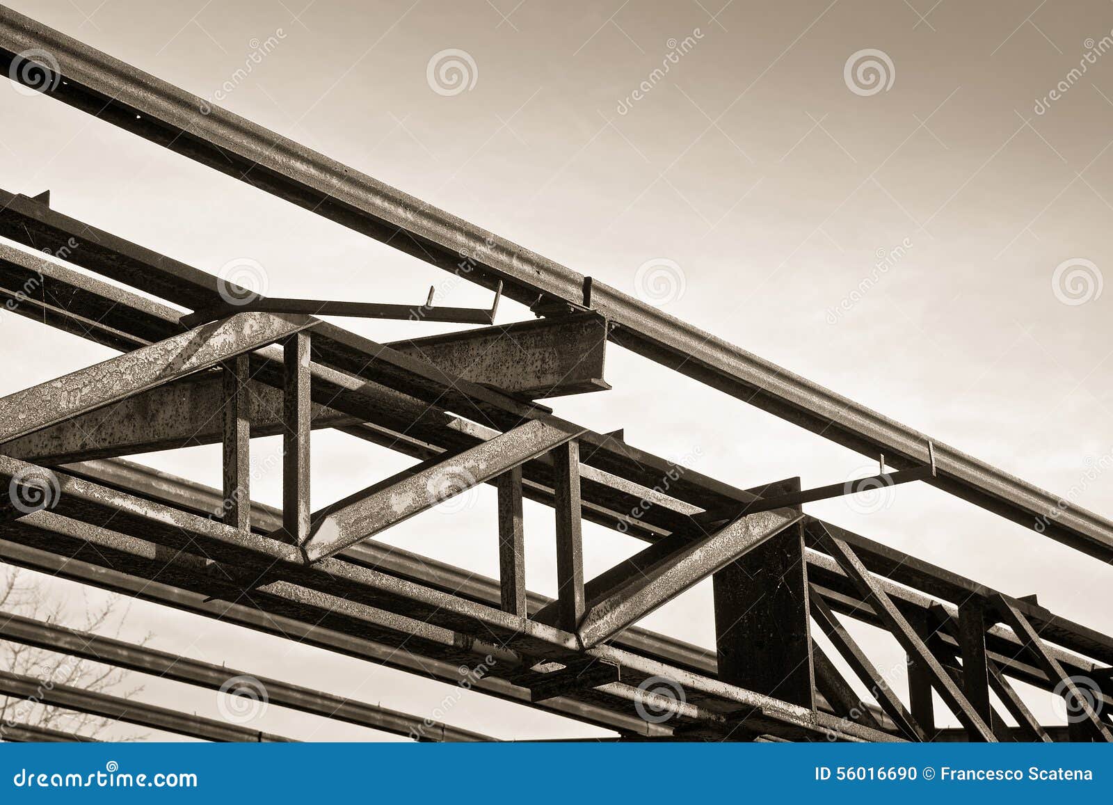 Old Iron Structure of an Old Abandoned Factory of Nineteenth Century ...
