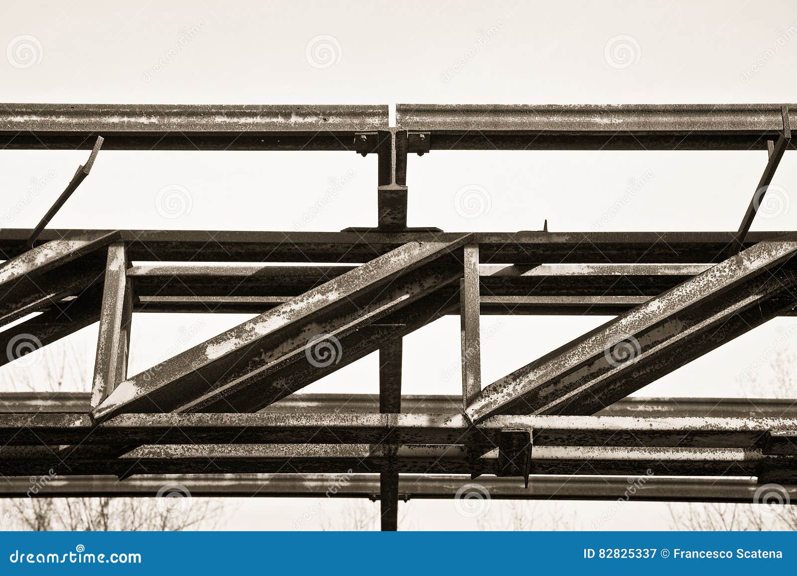 Old Iron Structure of an Old Abandoned Factory of Nineteenth Century ...