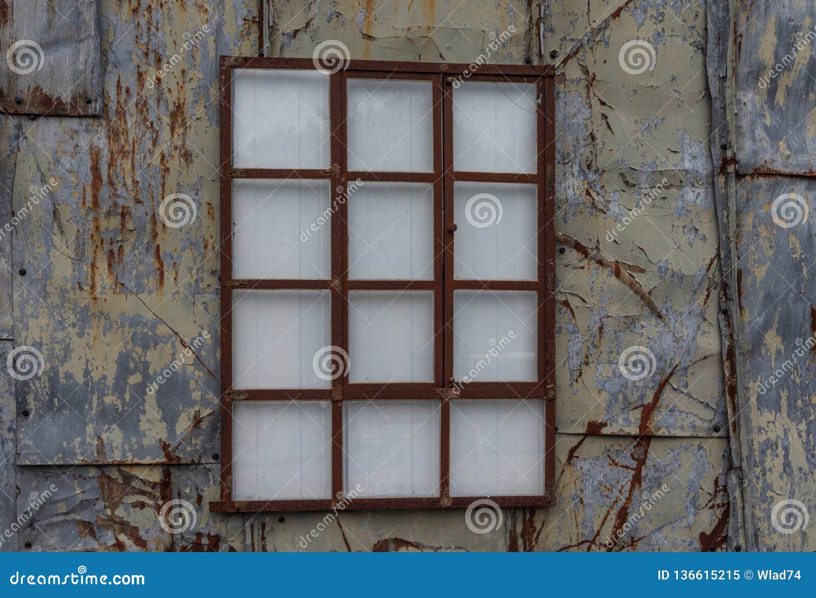The Old Iron Wall of a Building Stock Image - Image of vintage ...