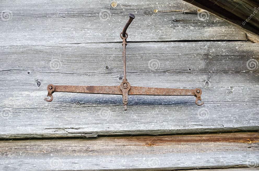 Old iron weighing device stock photo. Image of view - 125586846