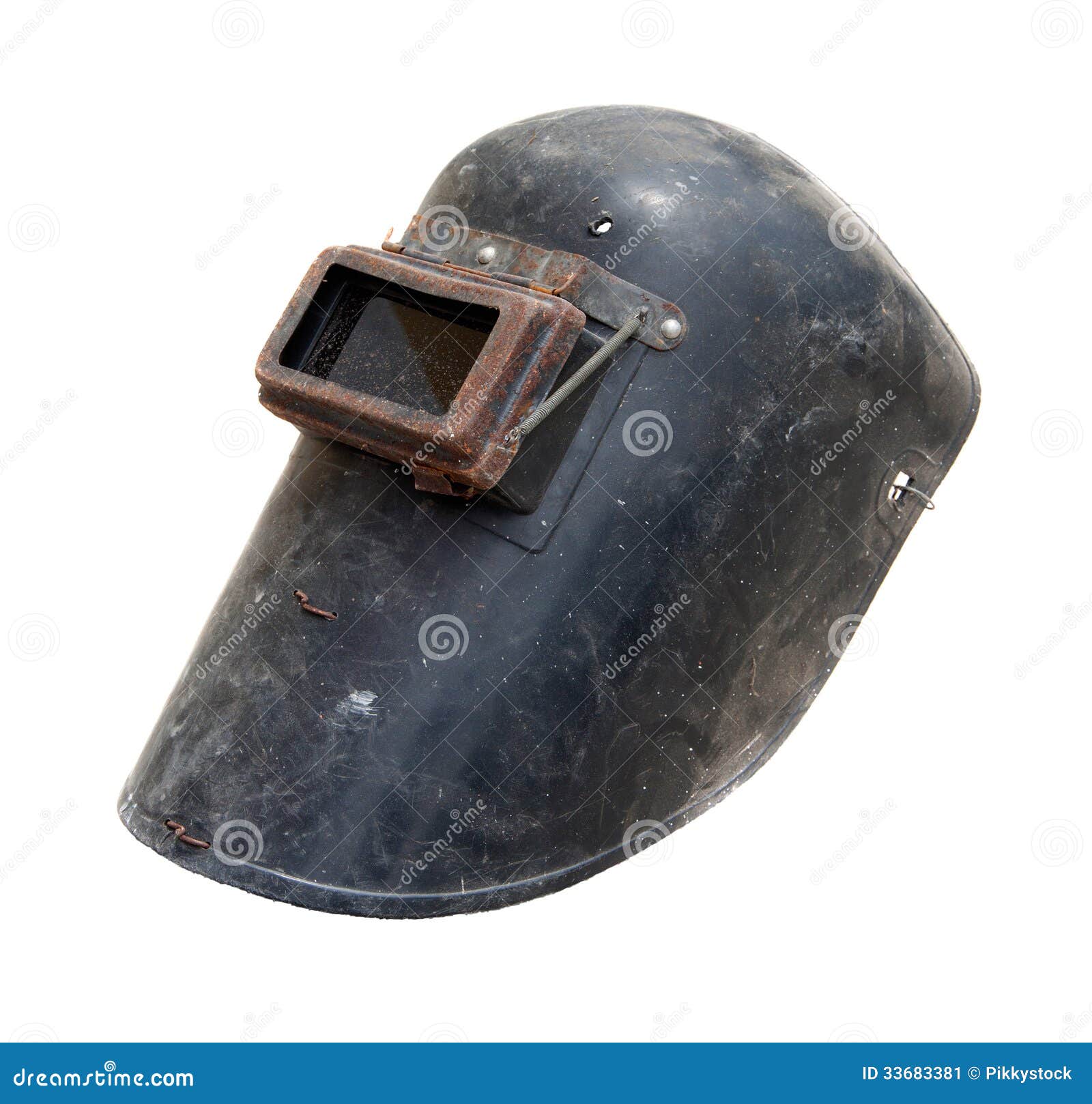 Old iron welder mask stock image. Image of equipment - 33683381