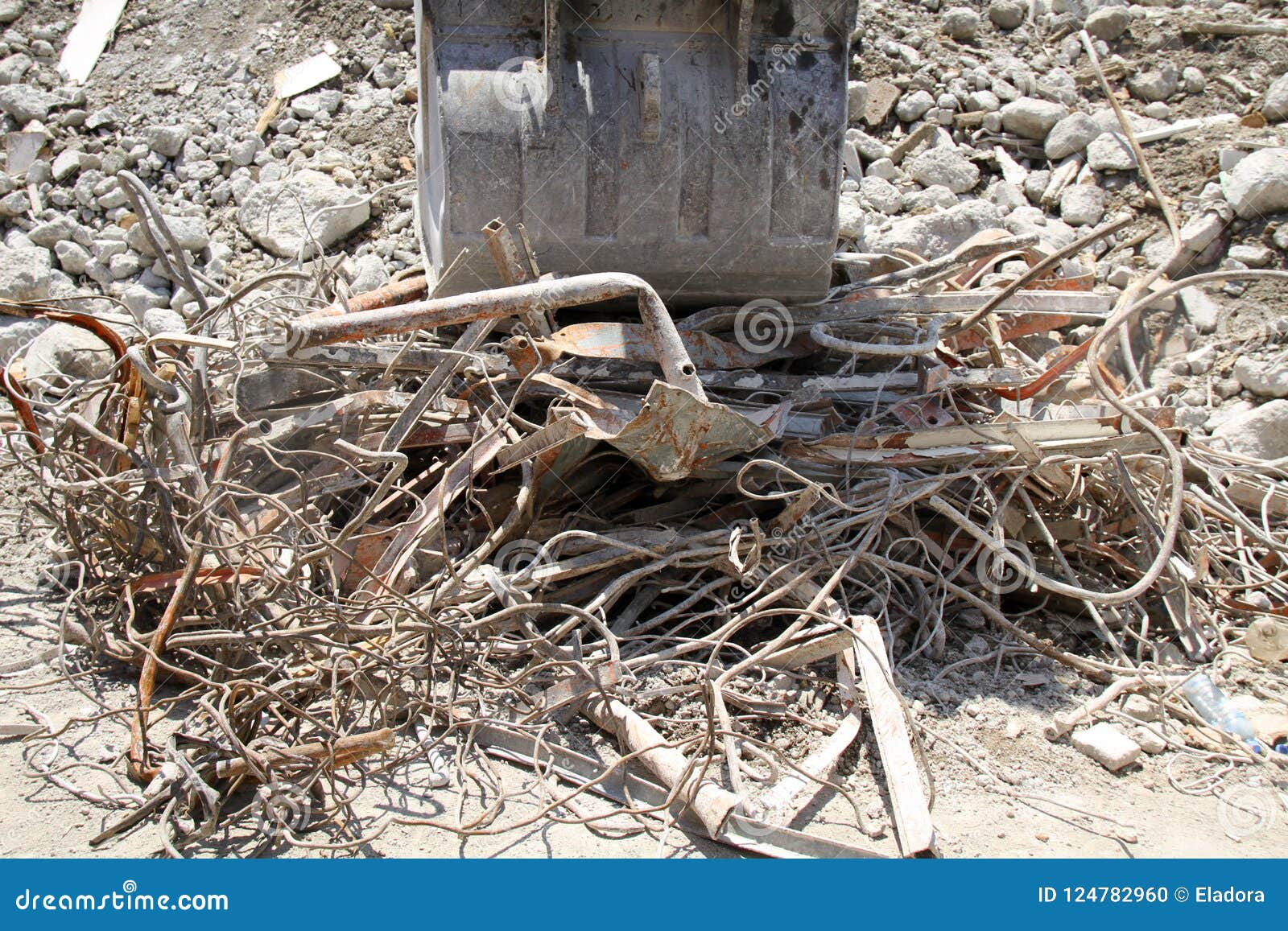 Old Irons Pieces and a Shovel, Industrial Objects Stock Photo - Image ...