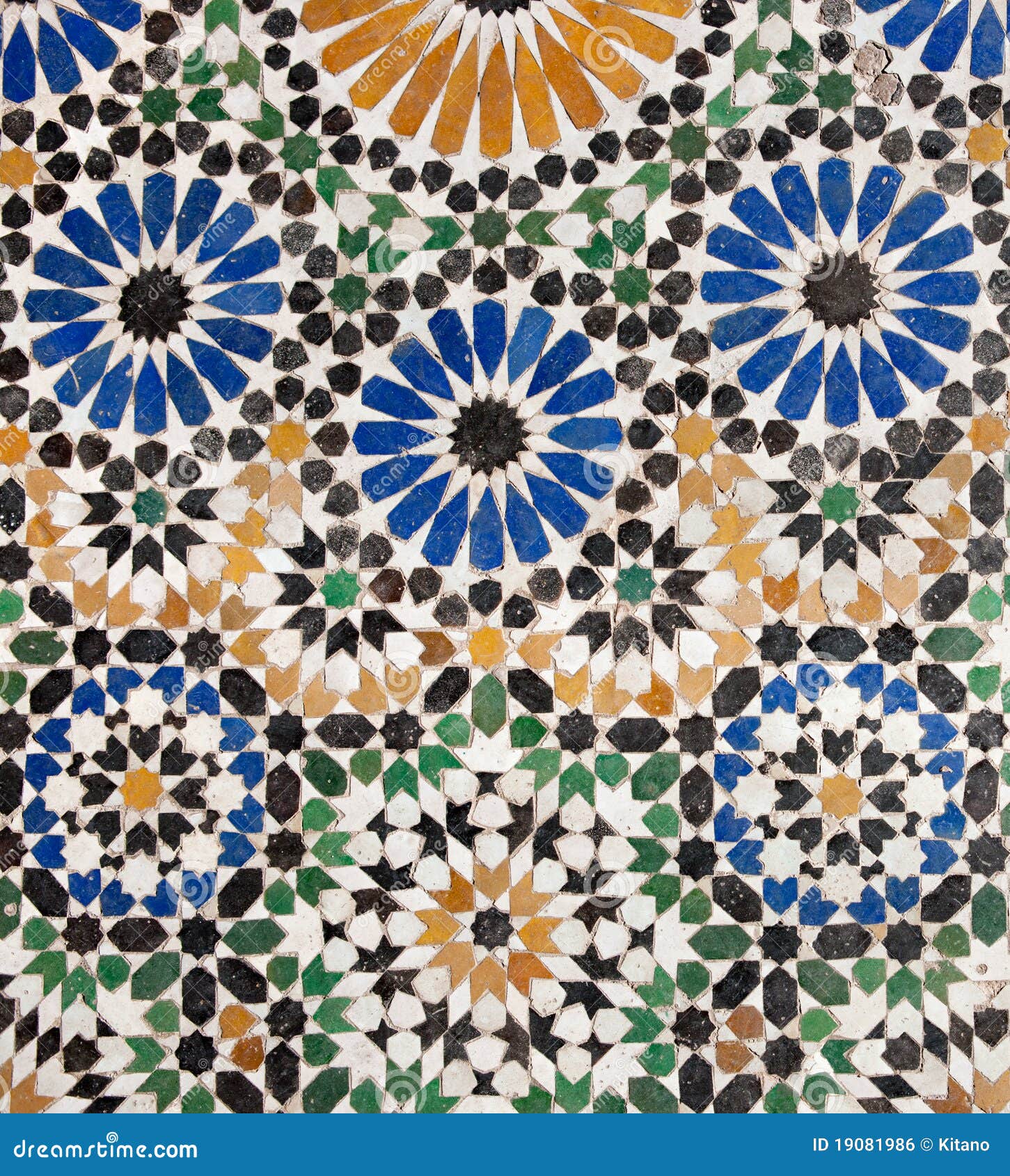 Old Islamic Mosaic stock photo. Image of green, circle - 19081986