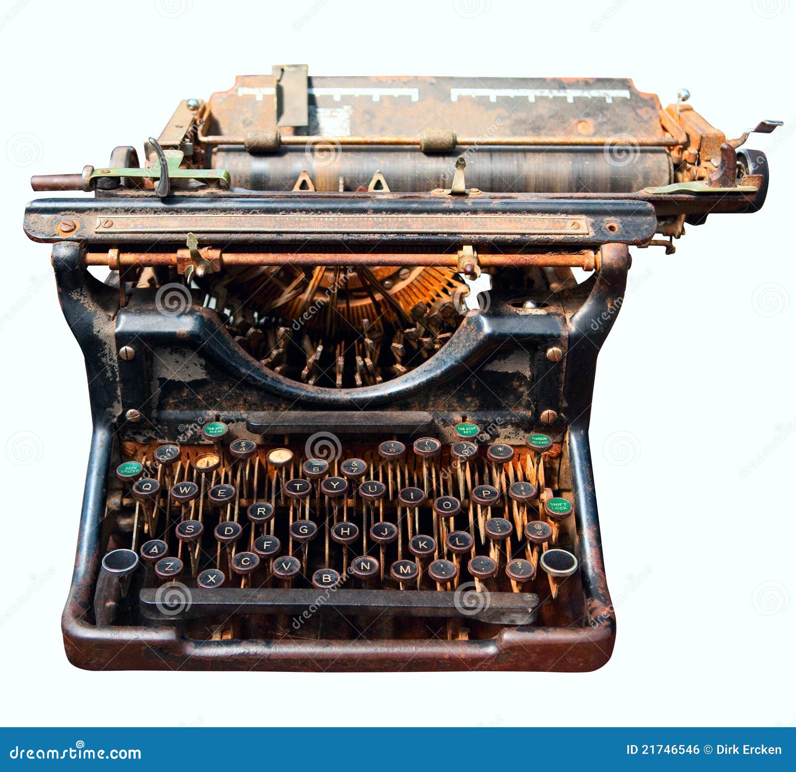 Old isolated typewriter stock photo. Image of rust, antique - 21746546