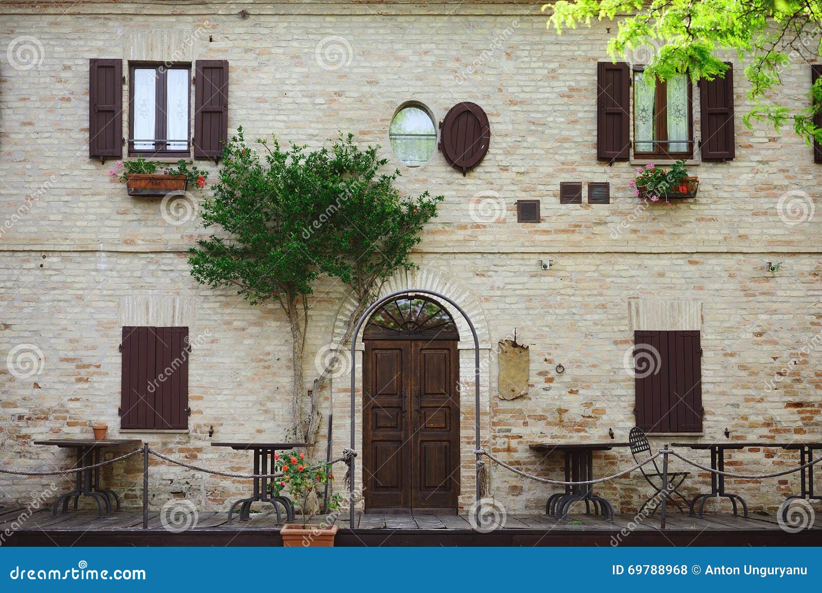 Old italian building stock photo. Image of patio, italy - 69788968