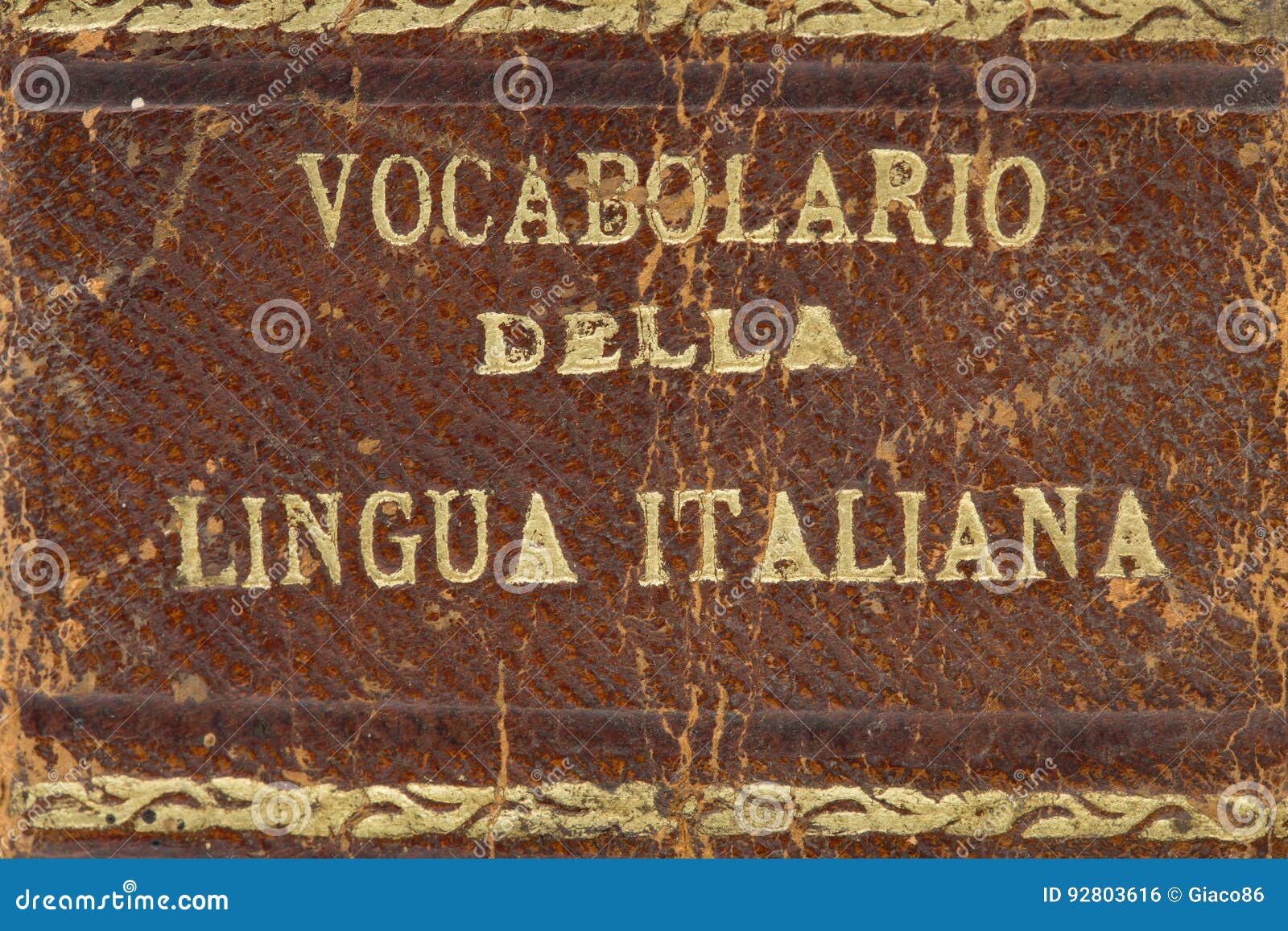Old Italian Dictionary Closeup Stock Photo - Image of data, library ...