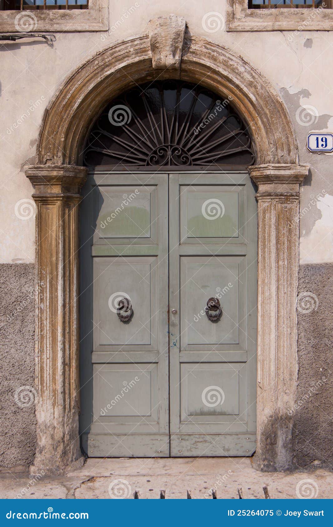 Old Italian door. stock image. Image of culture, architecture - 25264075