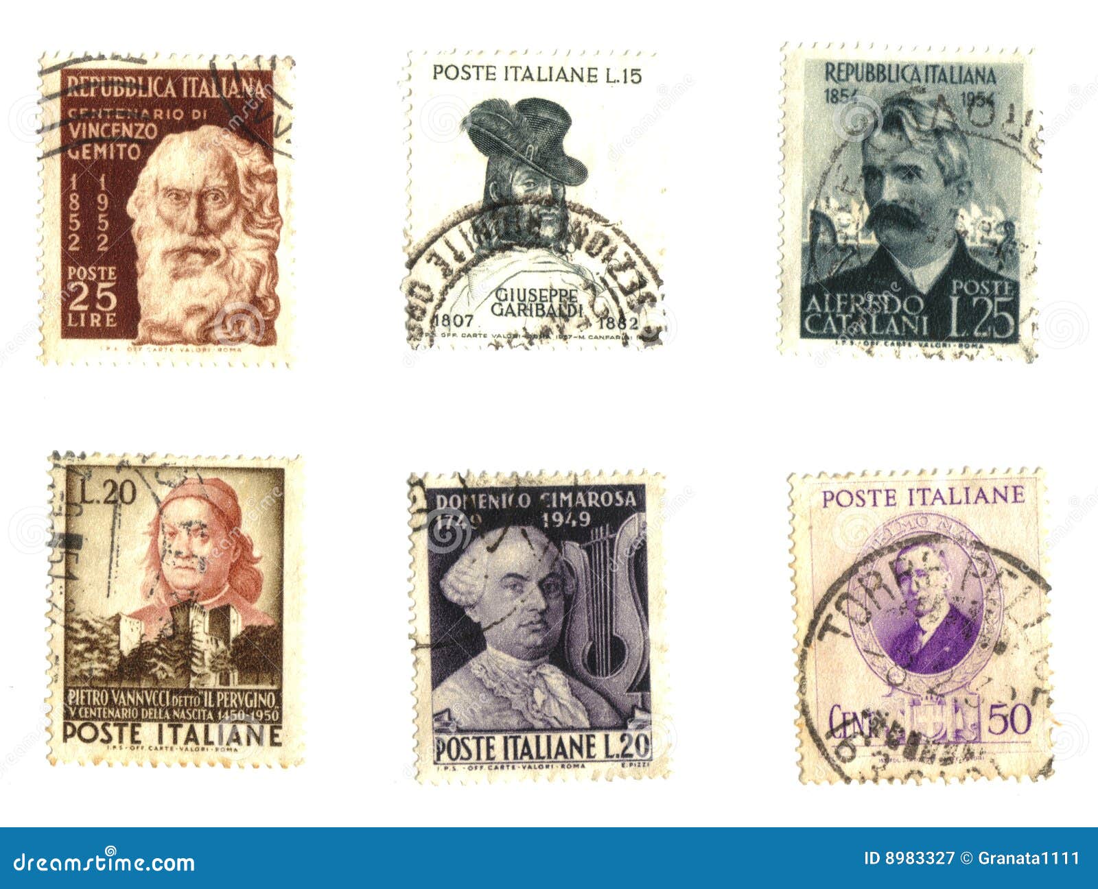 Old Italian Stamps (famous Men) Editorial Photography - Image of retro ...