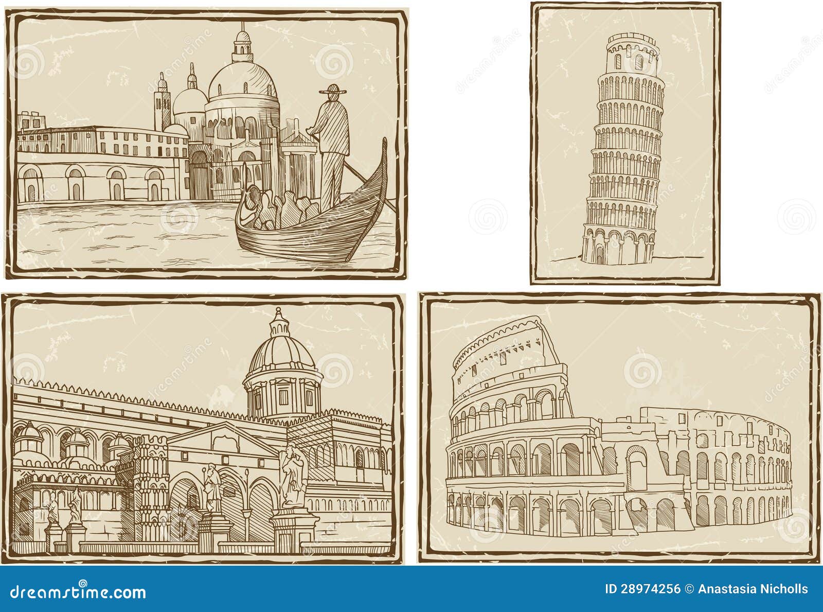 Old Italy Map Stylized Ink Drawing Royalty-Free Stock Image ...