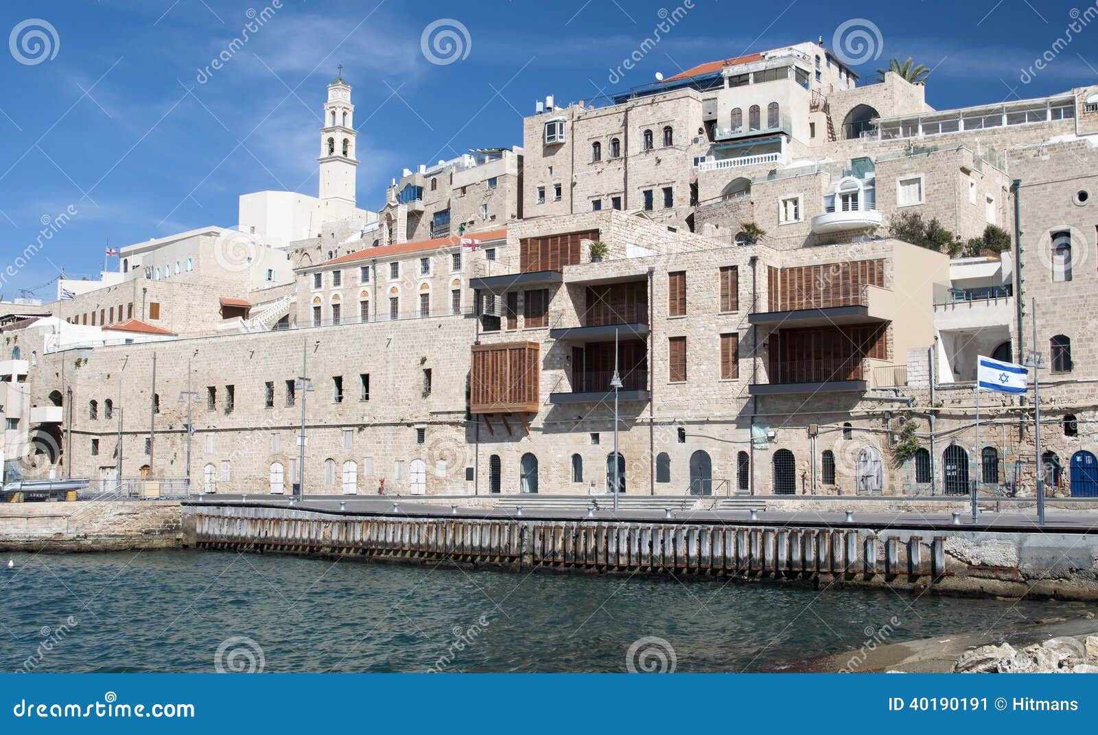 Old Jaffa (Yaffo) port stock image. Image of coast, portal - 40190191