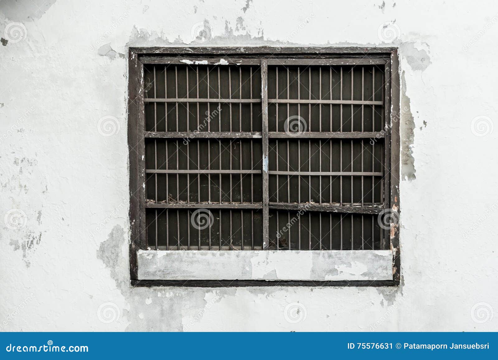 Old jail s window stock image. Image of metal, prison - 75576631