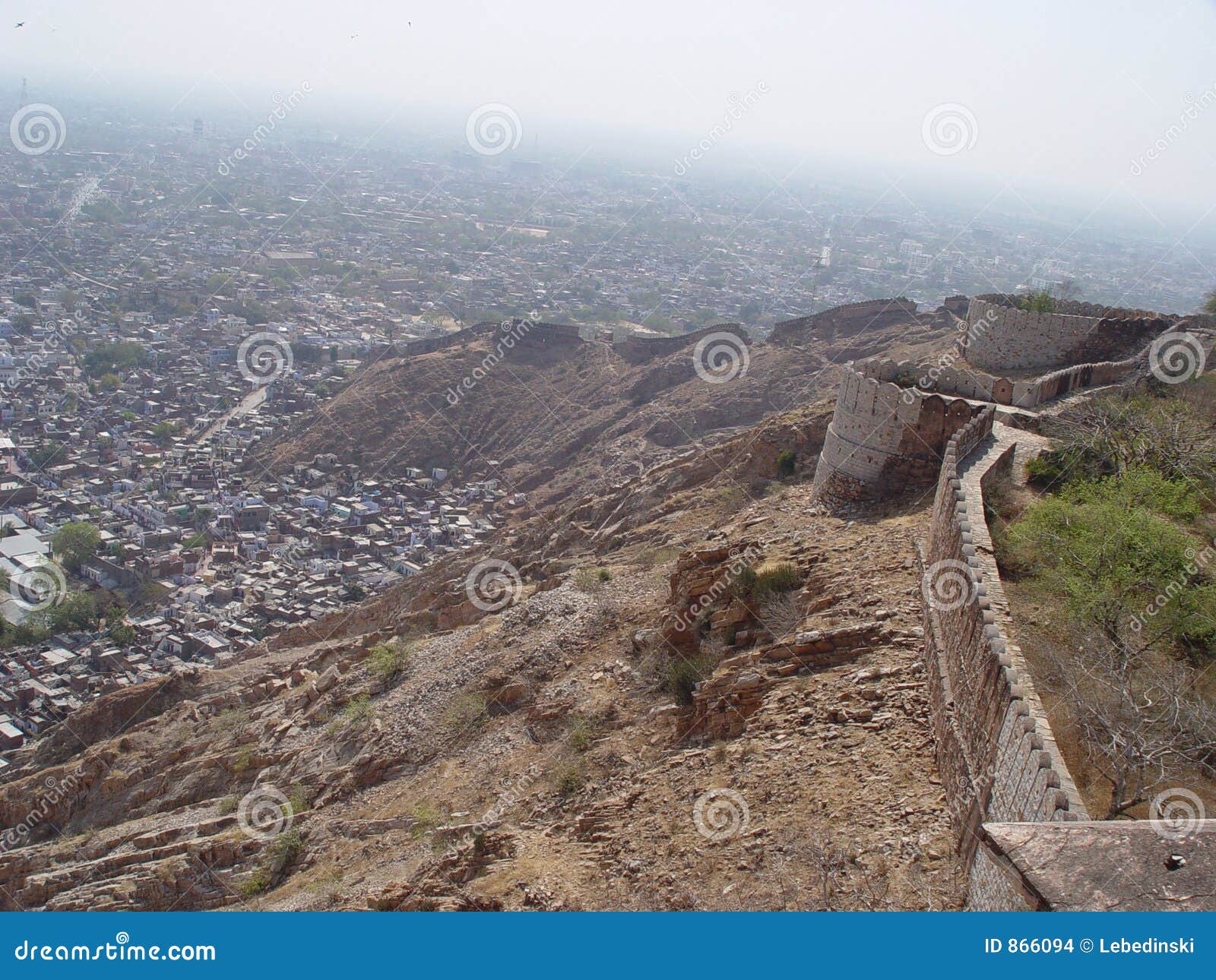 Old Jaipur from Roofs of Tiger Fort Stock Photo - Image of india ...