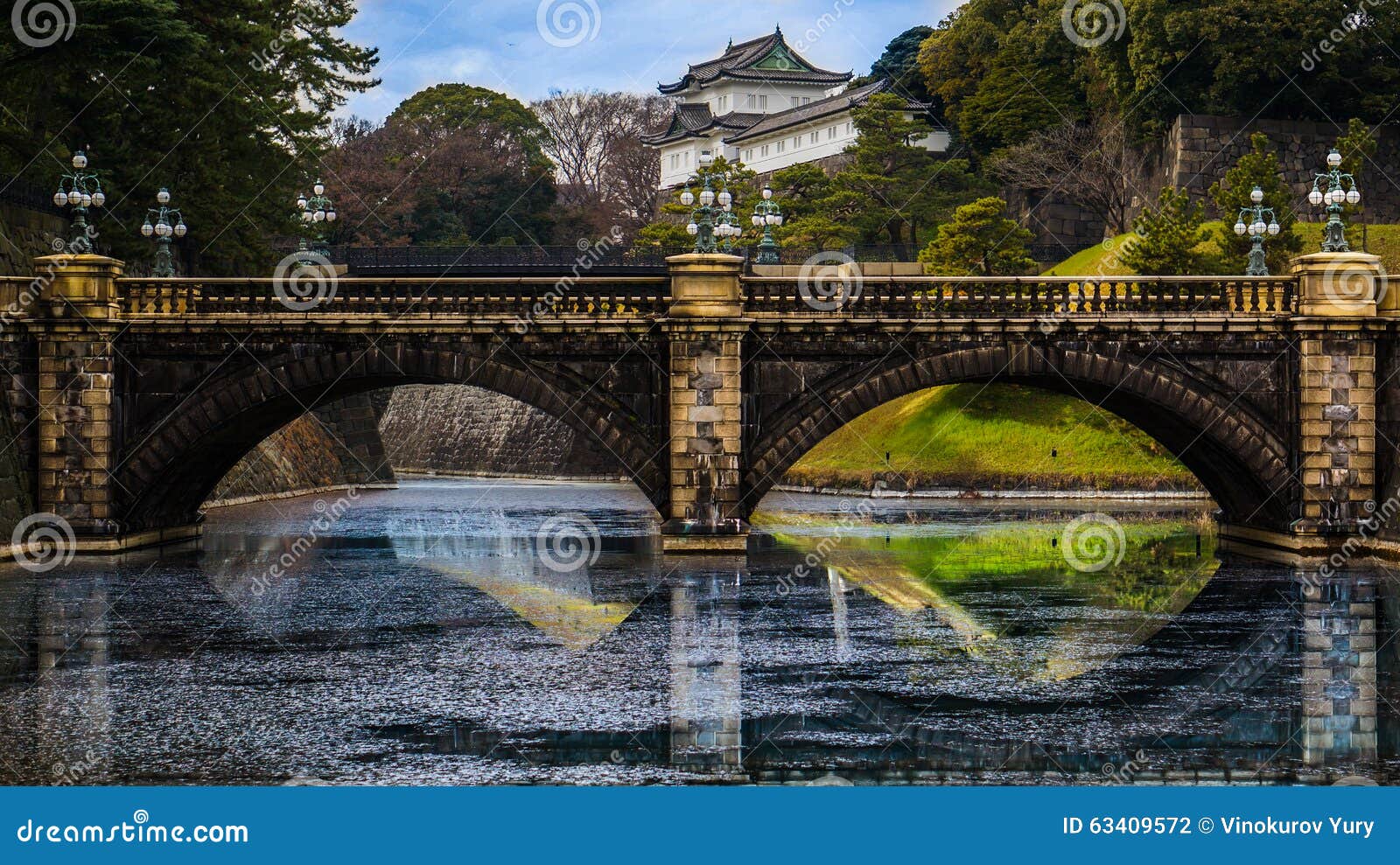 Old Japanese bridge stock photo. Image of castle, landmark - 63409572